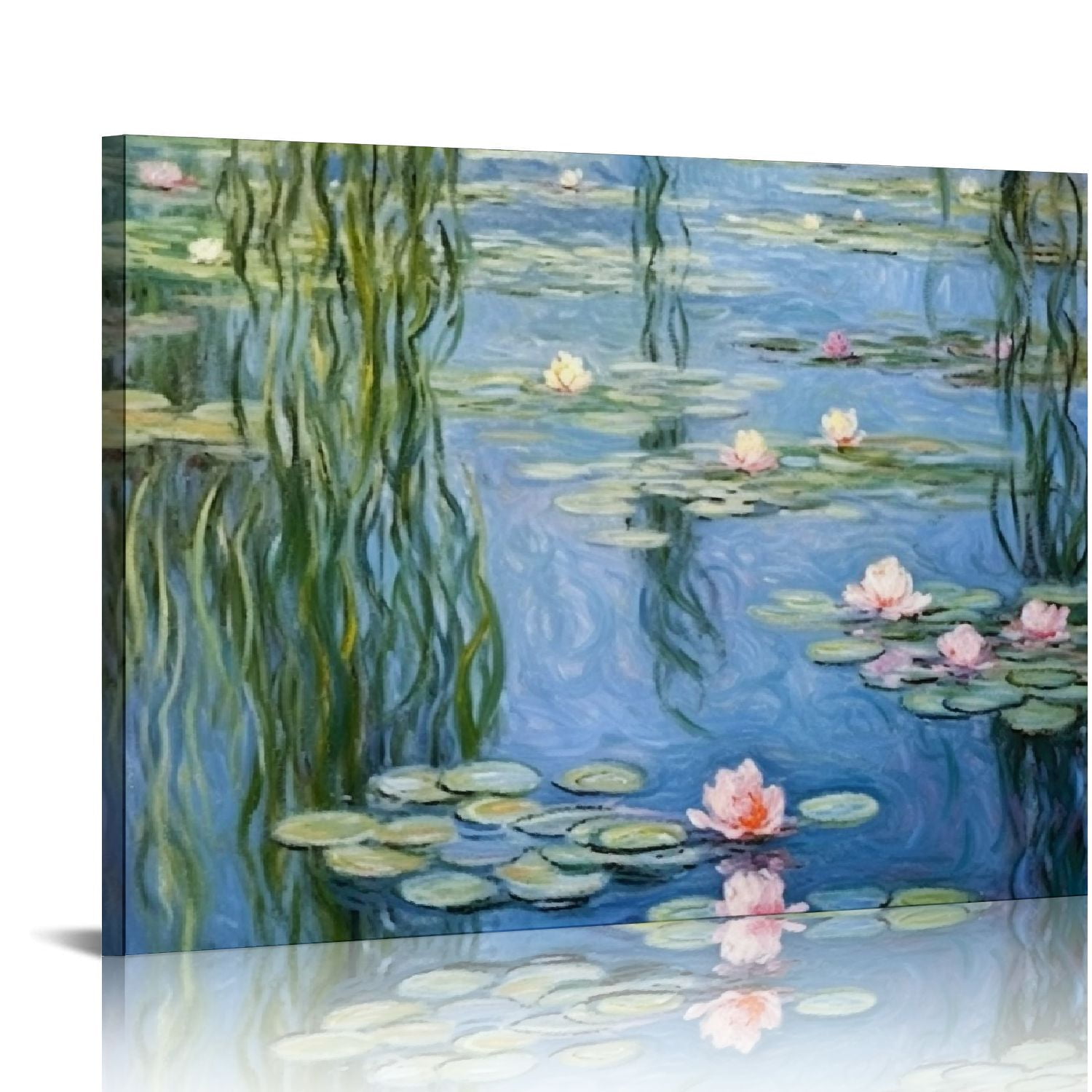 COMIO Water Lilies Floral Canvas Prints Wall Art Paintings Flowers ...