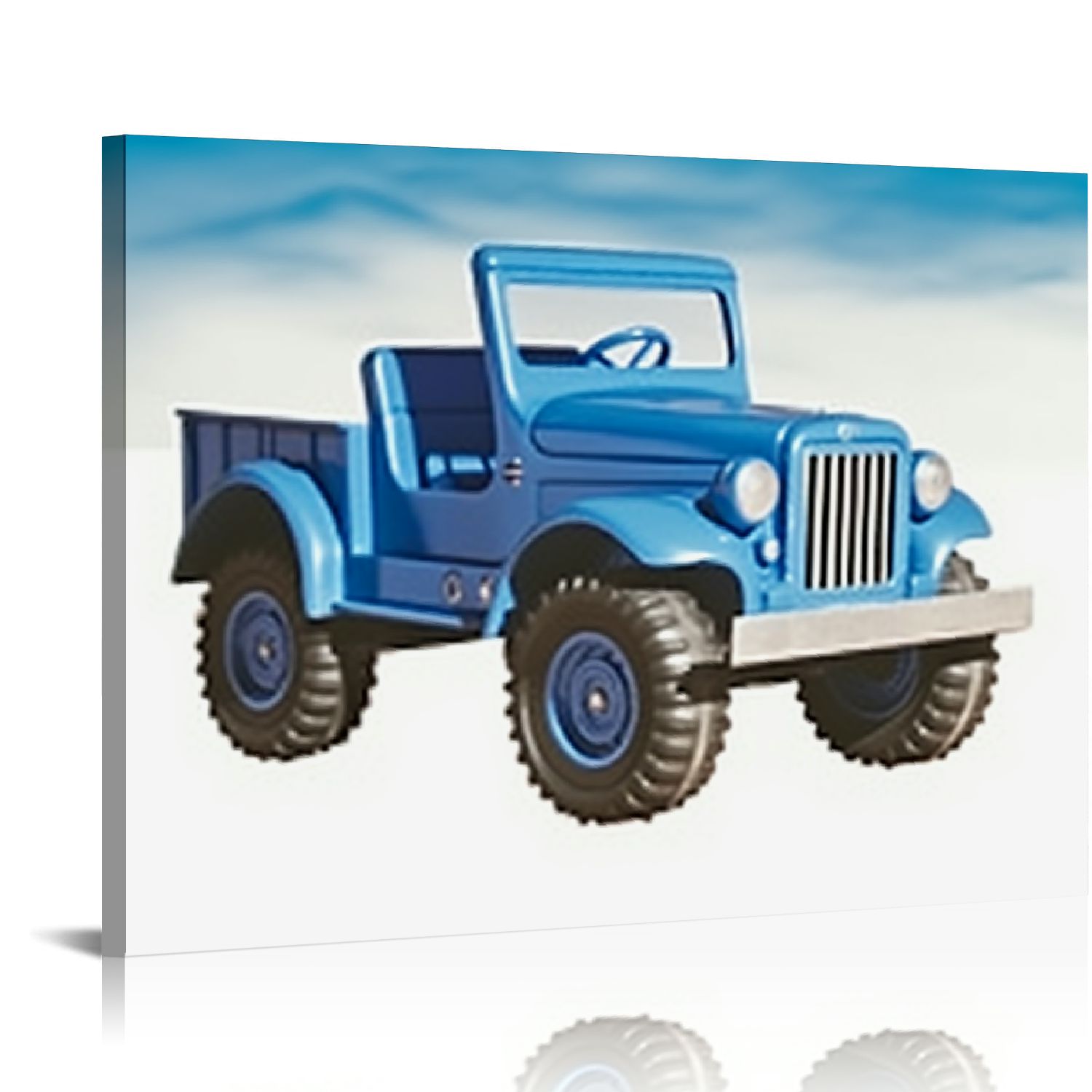 COMIO Watercolor Classic Car Art Prints Retro Racecar Off Road Vehicle ...