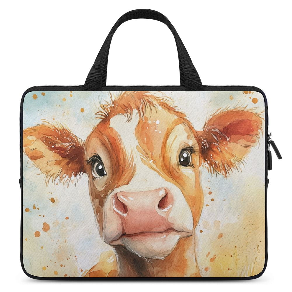 COMIO Watercolor Happy Cows Laptop Sleeve Carrying Bag Diving Fabric ...