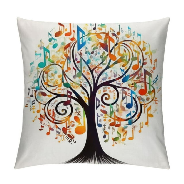 COMIO Watercolor Music Tree Canvas Wall Art Treble Clef Art Canvas ...