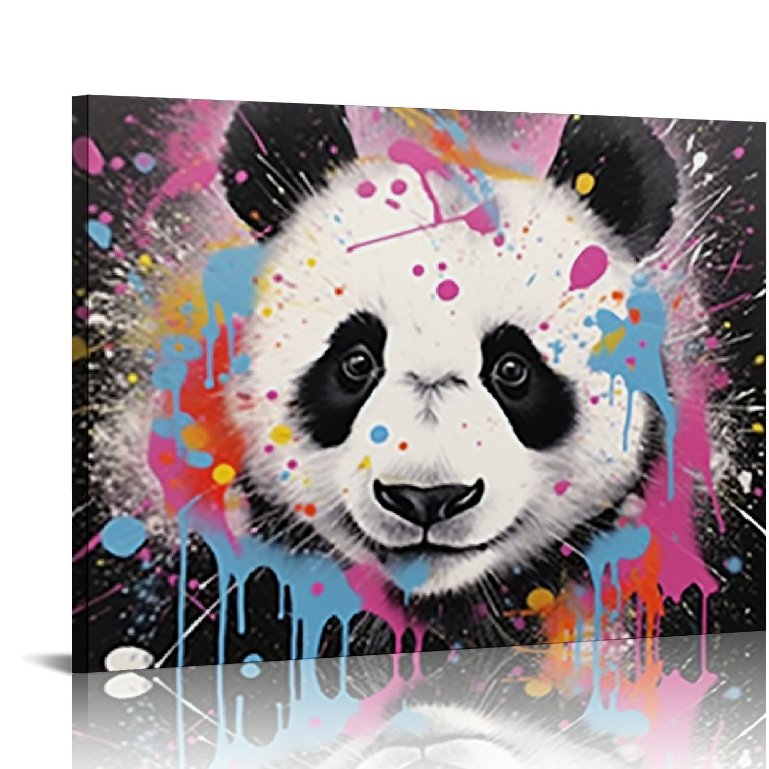 COMIO Watercolor Panda Poster Cute Animal Graffiti Canvas Prints Funny ...