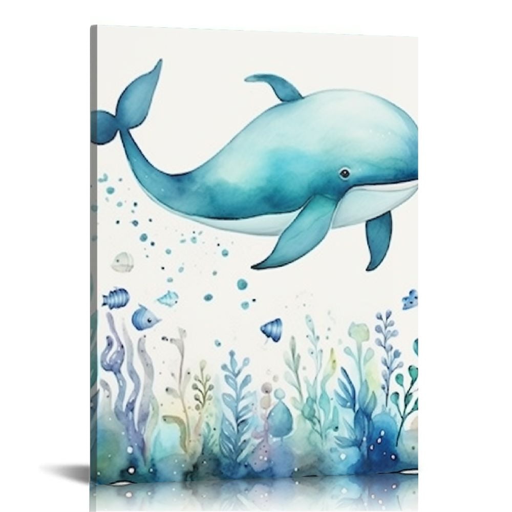COMIO Watercolor Sea Marine Life Wall Art Prints,Ocean Animal Posters ...