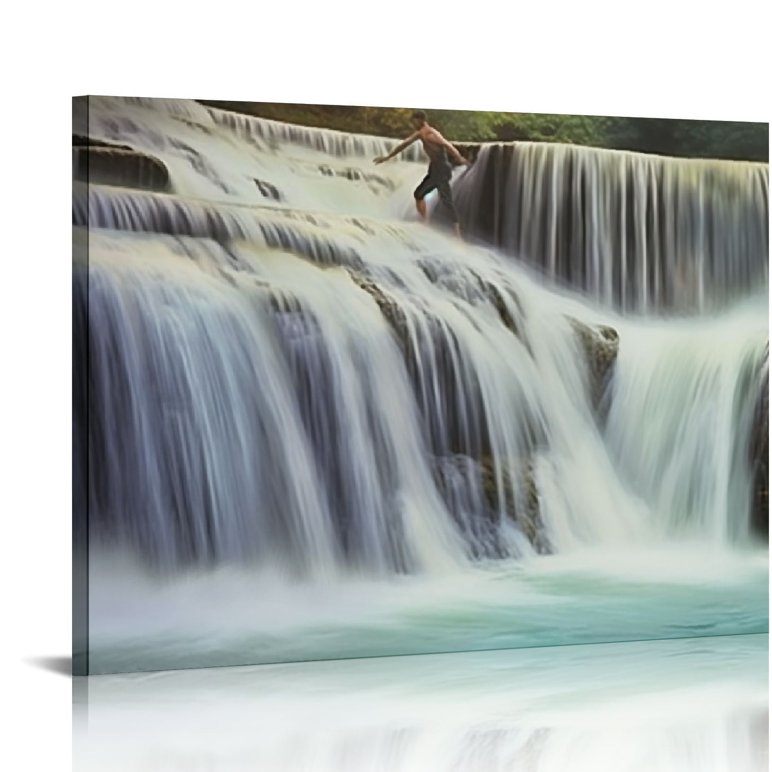 COMIO Waterfall Canvas Wall Art Peaceful Waterfall Canvas Prints ...