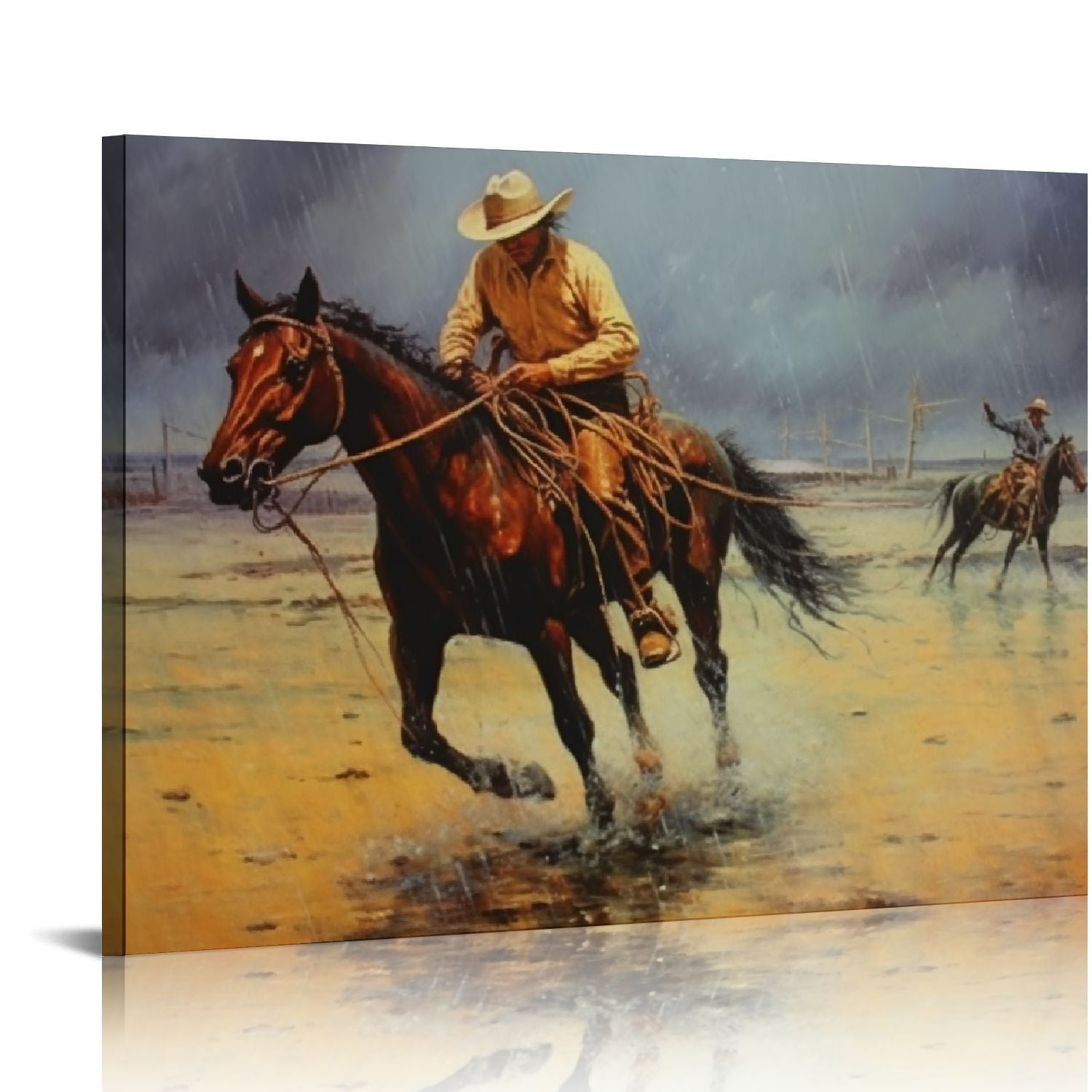 COMIO Western Cowboy Wall Art Canvas Frederic Remington Prints Classic ...