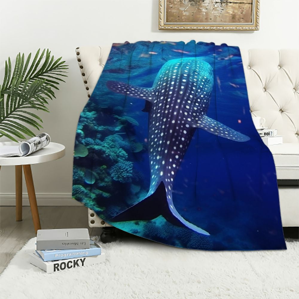 COMIO Whale Shark Couch Throw Blanket Bed Sofa Lightweight Soft ...