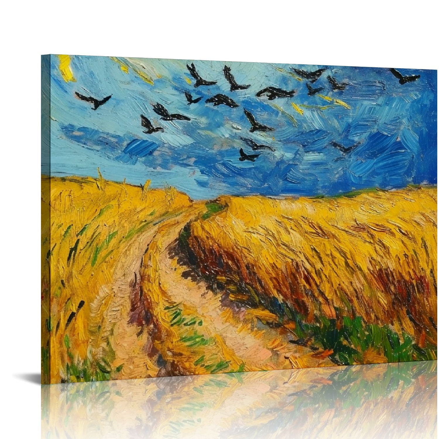 COMIO Wheat Field with Crows, Vincent Van Gogh Art Reproduction. Giclee ...