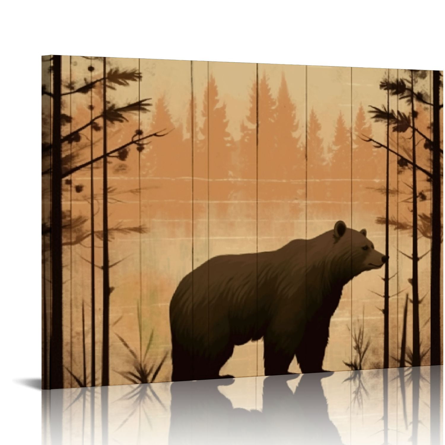 COMIO Wild Animal Canvas - Rustic Cabin Decor Wildlife Wall Art Deer ...