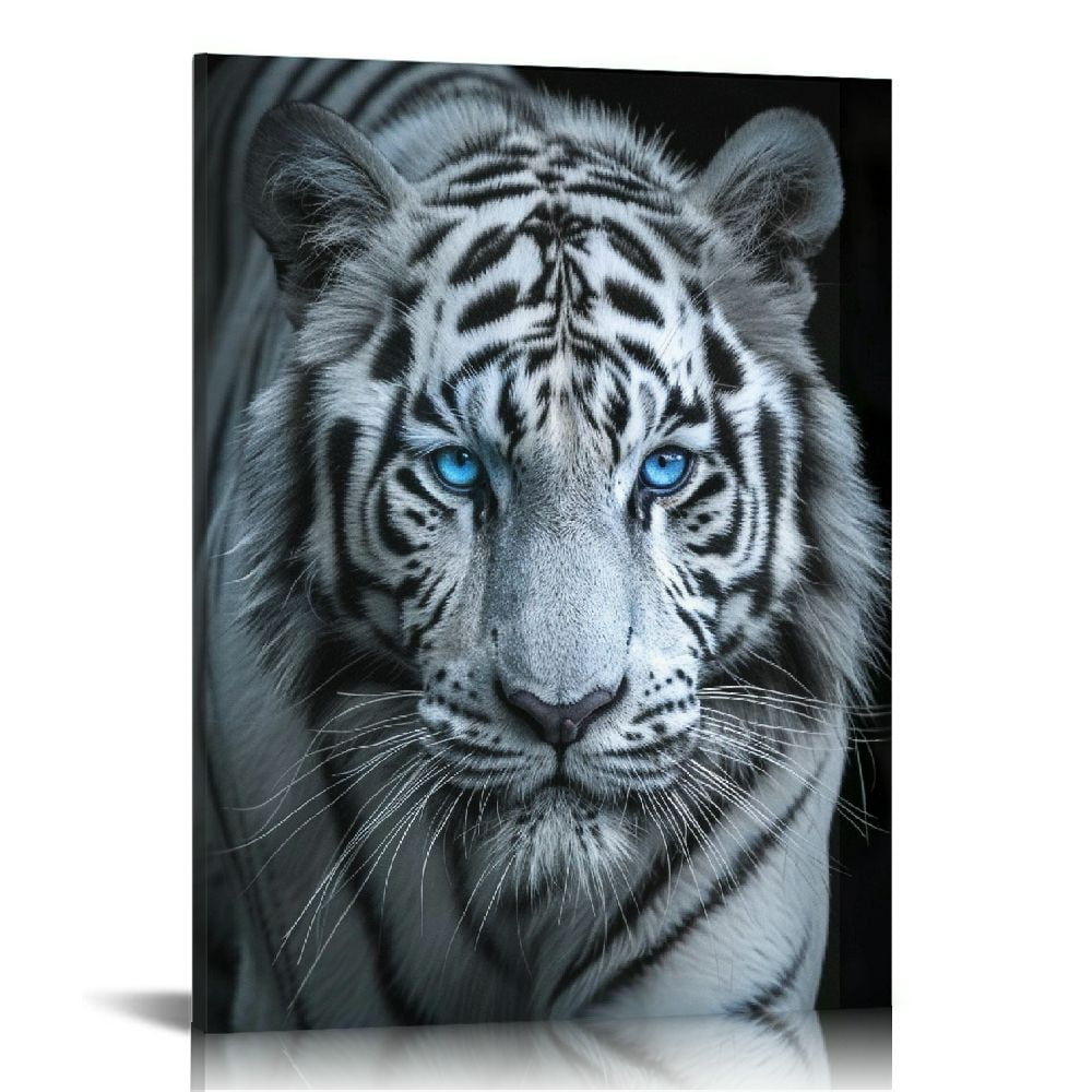 COMIO Wild Animal Canvas Wall Art Black & White Tiger Picture Wall ...