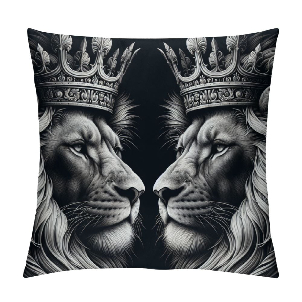 YANMS Wild Animal Pillow Cover African Lion Leopard Wildlife Decor ...