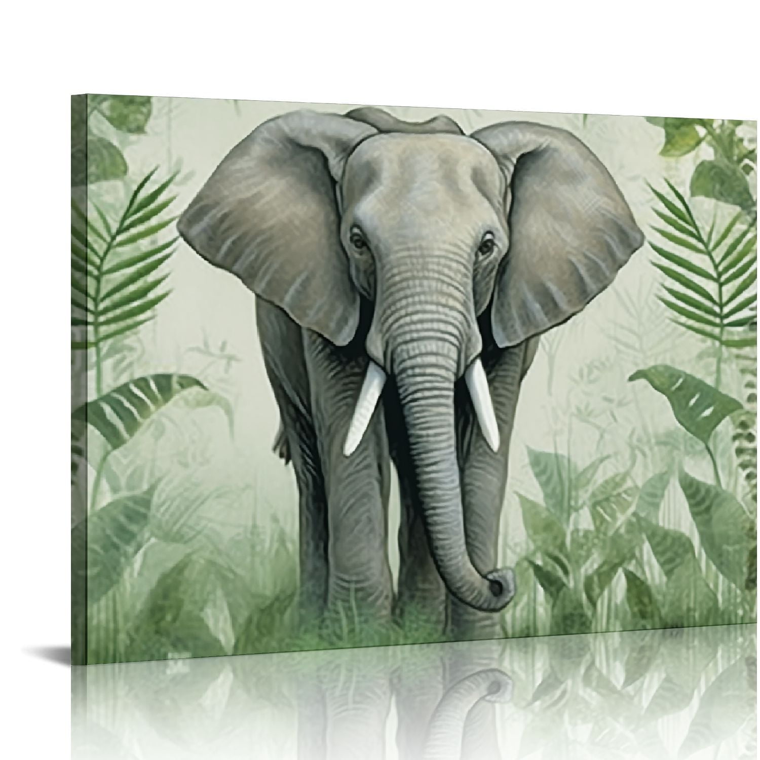COMIO Wild Animals Canvas Wall Art for Bedroom Decor Retro Elephant ...
