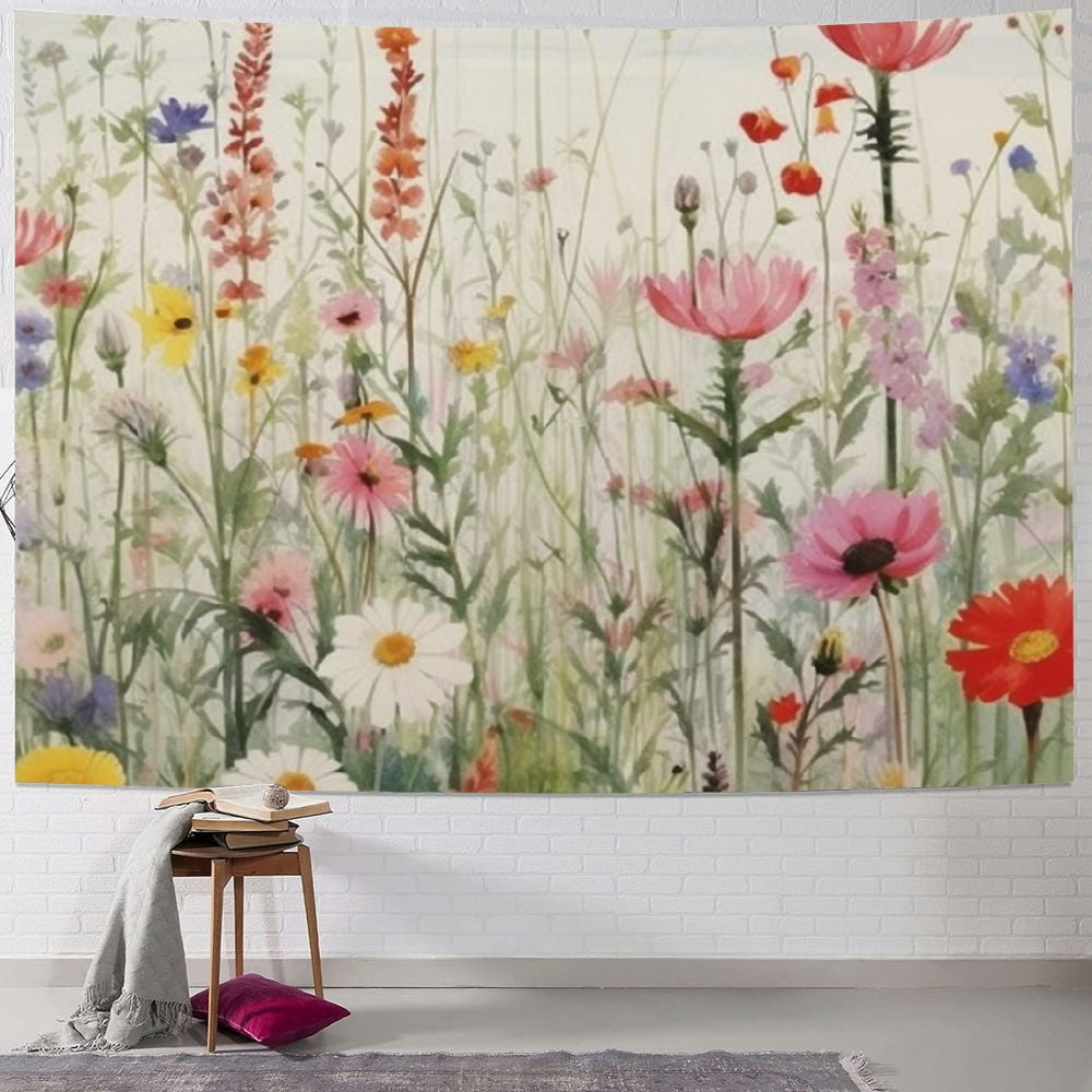 COMIO Wildflowers Floral Botanical Tapestry for Bedroom Living Room ...