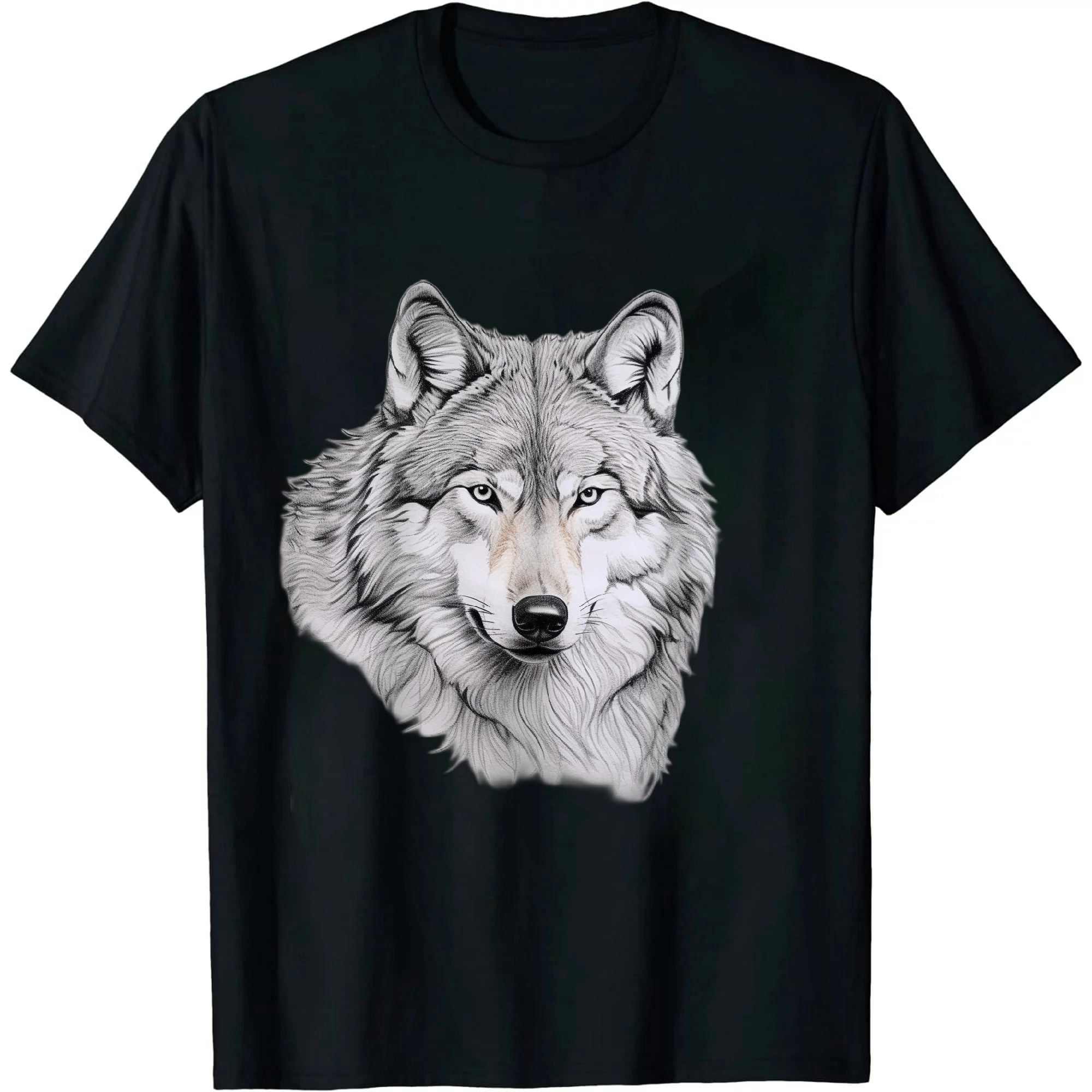 COMIO Wildlife Wolf Shirt, Captivating Animal Print T-Shirts, Unisex ...