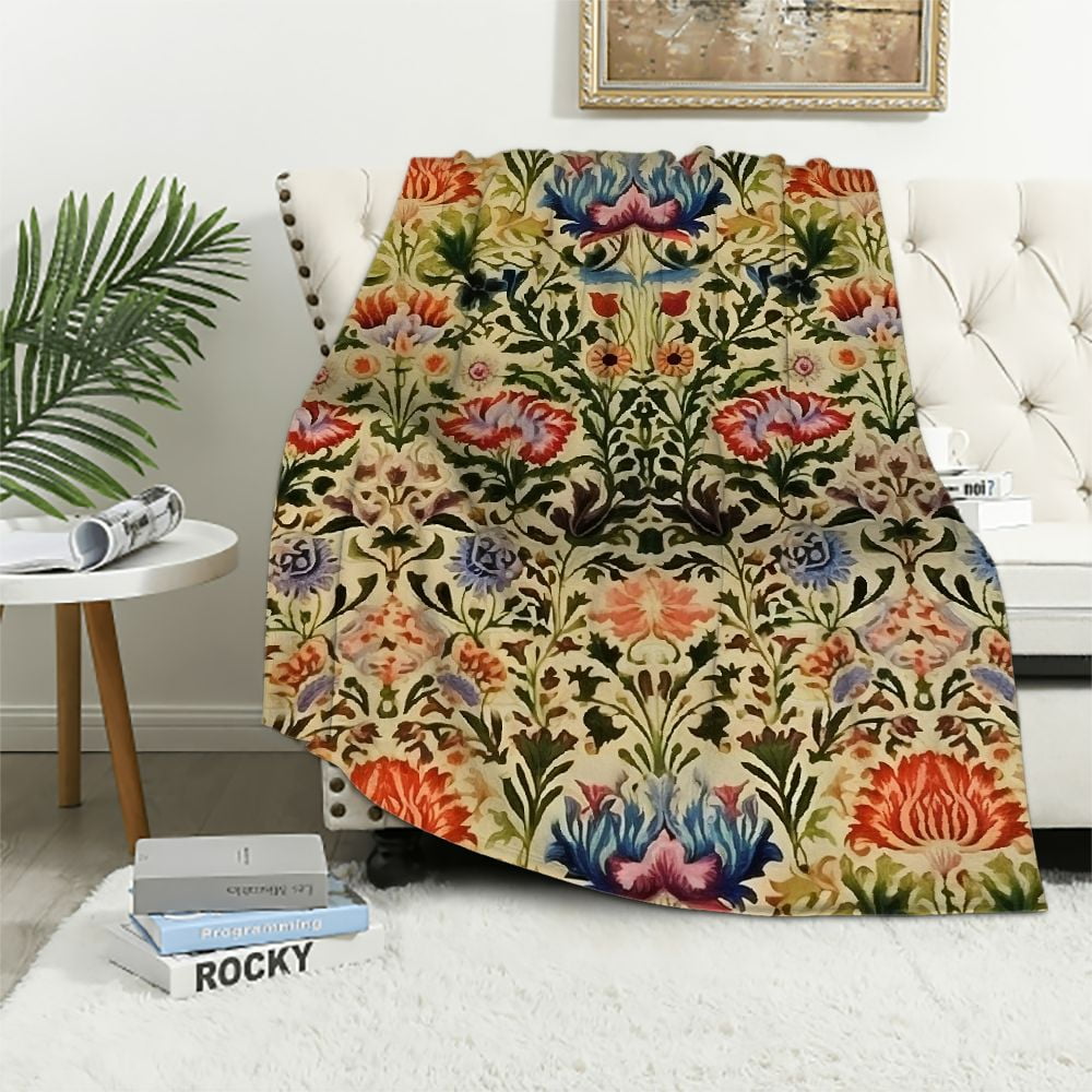 COMIO William Morris Acanthus Spectrum Blanket - Arts & Crafts - Gift ...