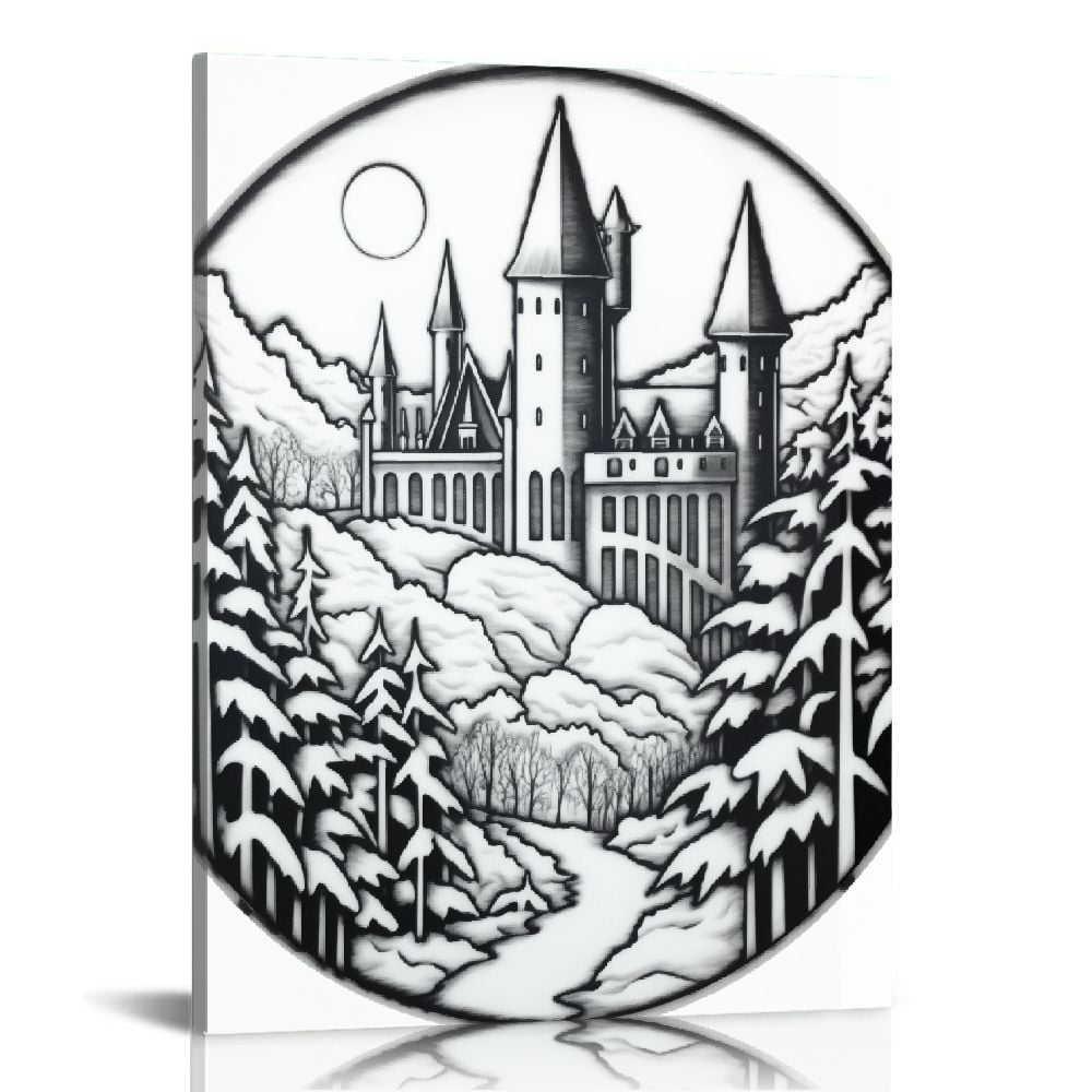 COMIO Wizard School Wall Decor Black Magic School Wall Art Abstract ...