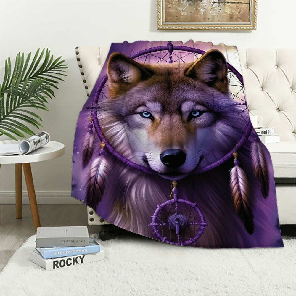 COMIO Wolf Blanket for Bed, Throw Blanket for Women, Men and Kids Super ...