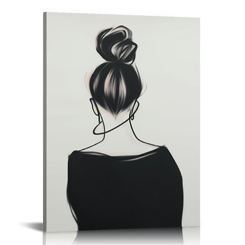COMIO Woman Backside Minimalist Line Art Nordic Wall Decoration Style ...