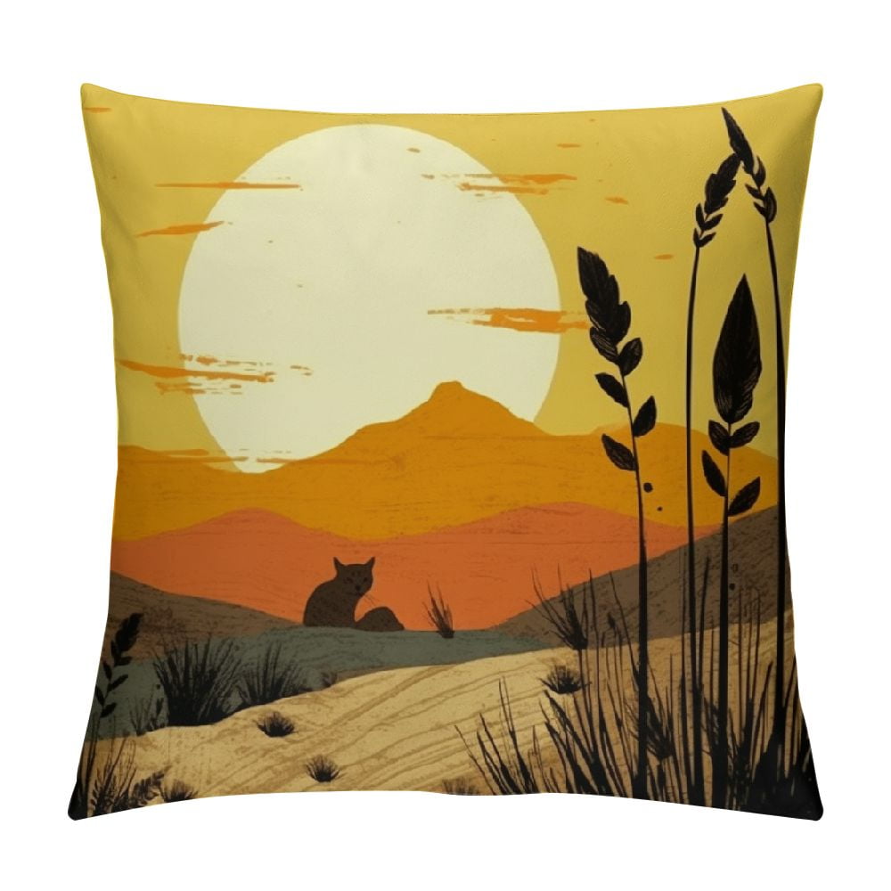 COMIO Yellow Bohemian Pillow Covers, Geometric Abstract Decorative Throw Pillows for Couch & Bed ...