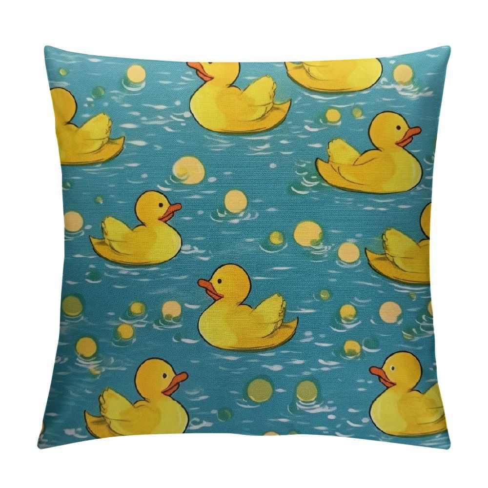 COMIO Yellow Ducks Pillow Covers Yellow Ducks Pillowcase Throw Pillow ...