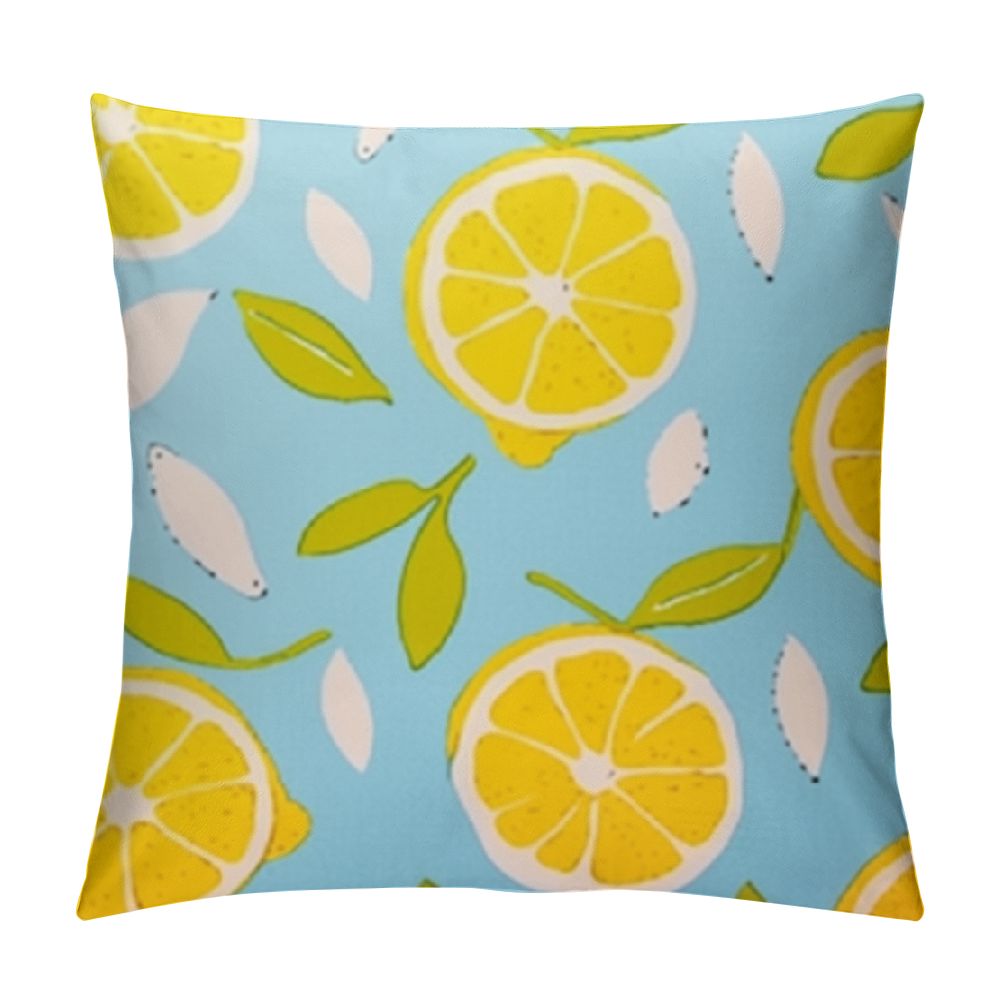 COMIO Yellow Lemon Citrus Illustration Summer Cute Hand Drawn Fruit ...