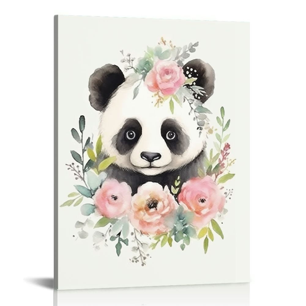 MLJA Young Panda Canvas Wall Art Animals Cute Canvas Poster Wall Art ...