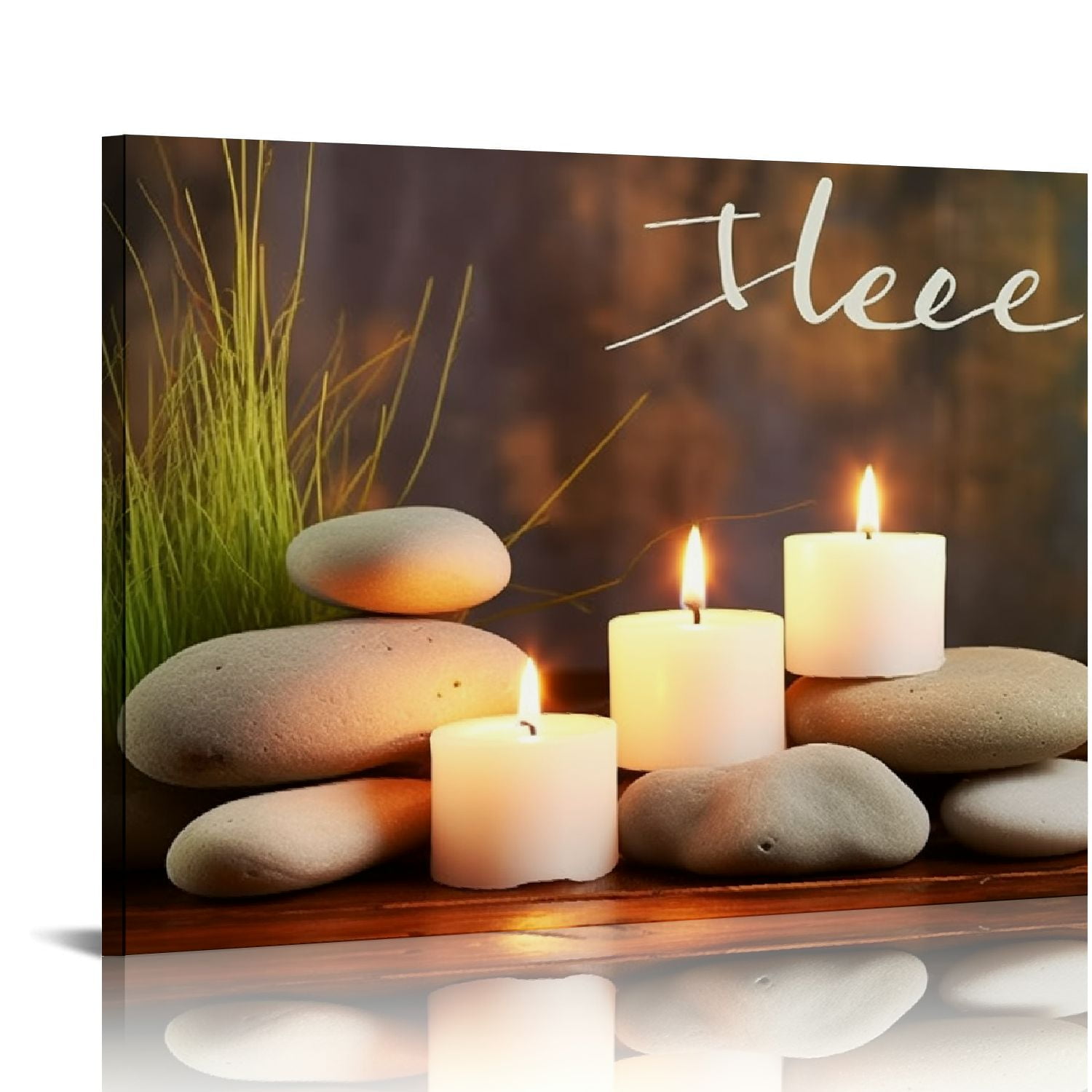 COMIO Zen Canvas Wall Art Candles and Stones Spa Relax Spiritual ...
