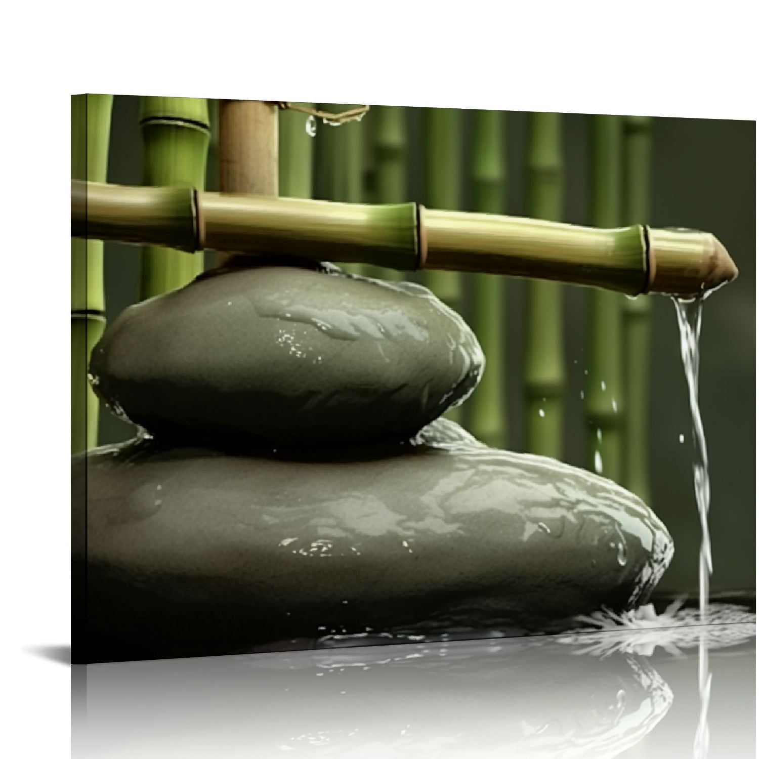 COMIO Zen Canvas Wall Art Still life with Bamboo Stone - Modern Artwork ...