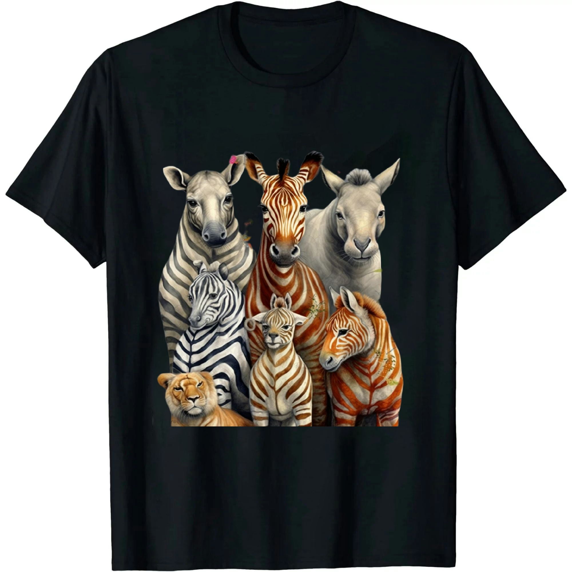 COMIO Zoo Animals Wildlife Birthday Party Animal Safari Jungle T-Shirt ...