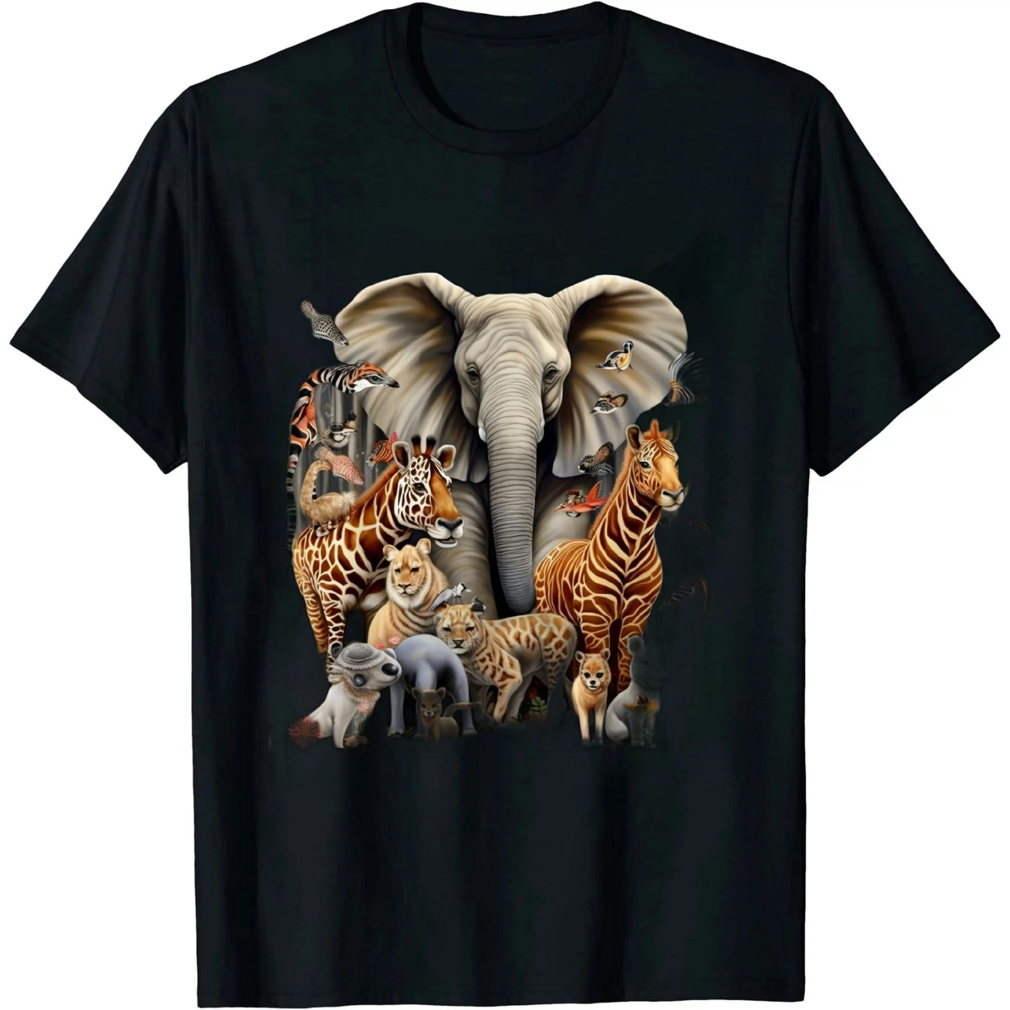 COMIO Zoo Animals Wildlife Birthday Party Animal Safari Jungle T-Shirt ...