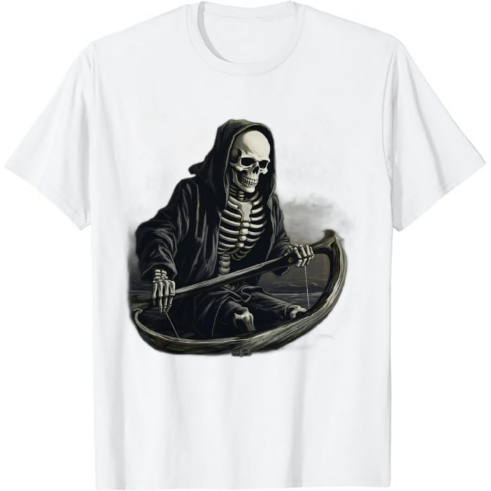 COMIO grim reaper skull death scythe dead gothic horror T-Shirt ...