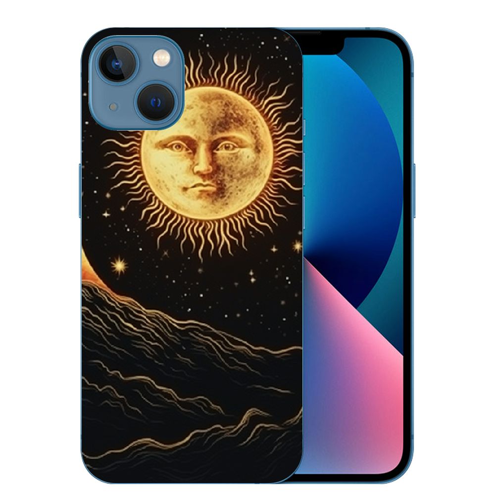 COMIO (iPhone 14 Case Sun Moon Stars for Women Girls Phone Cases Space ...