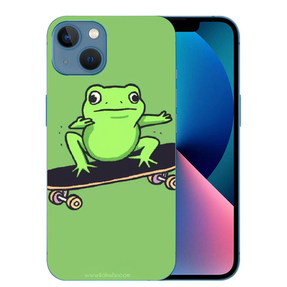 COMIO iPhone 15 Cute Frog and Skateboard Kawaii Aesthetic Frog Case ...
