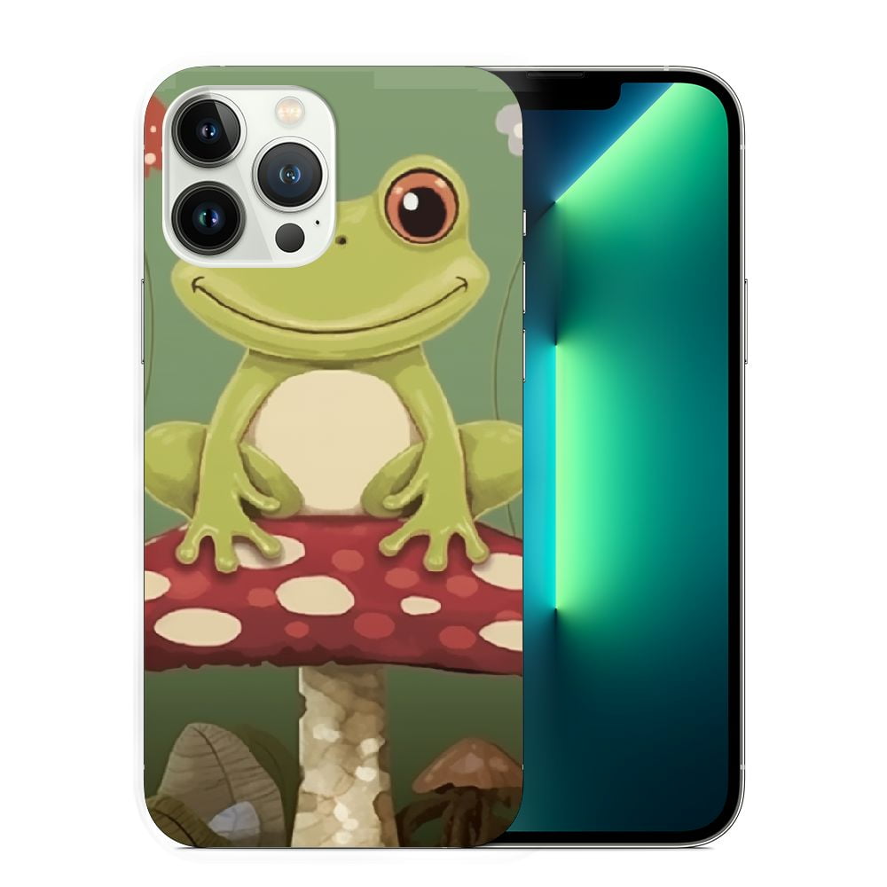 COMIO iPhone 15 Cute Kawaii Frog Sitting On Mushroom For Spring ...