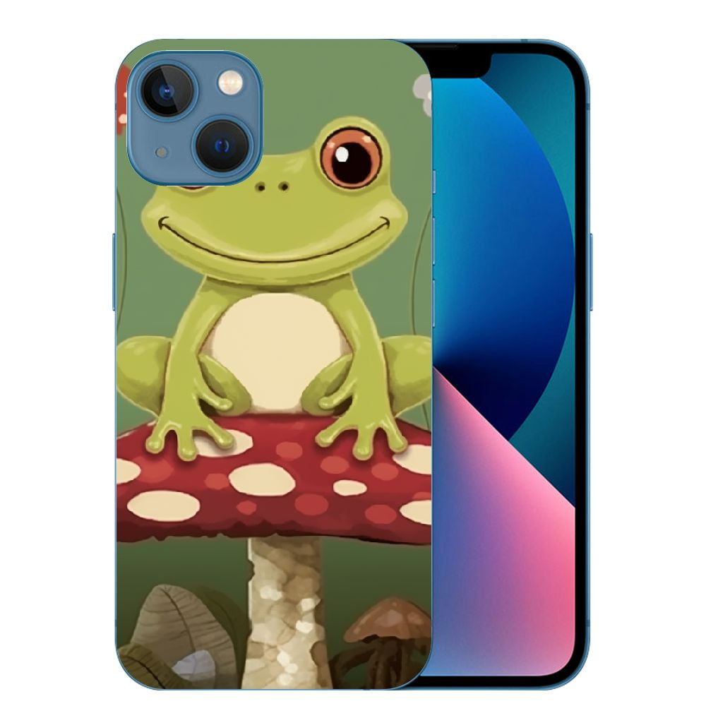 COMIO iPhone 15 Cute Kawaii Frog Sitting On Mushroom For Spring ...