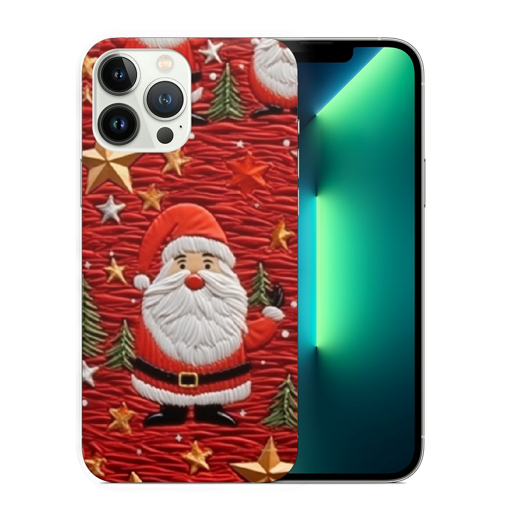 COMIO iPhone 15 Cute Santa Claus And Stars Family Christmas Xmas Winter ...