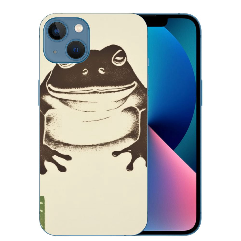 COMIO iPhone 15 Grumpy Japanese Frog Cute Cottagecore Frog Case ...