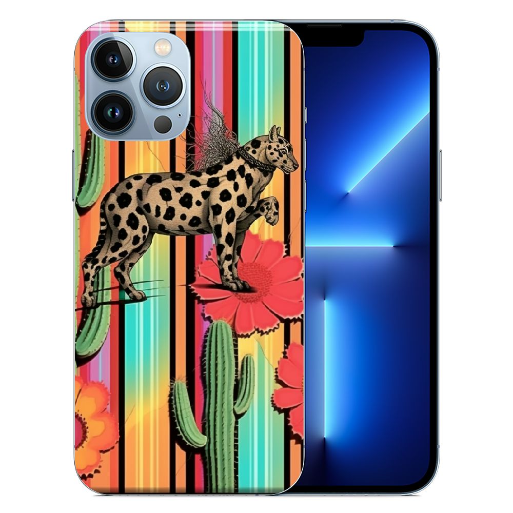 COMIO iPhone 15 Plus Serape leopard Cowboy Cactus Buffalo Western Cowgirl Case - Walmart.com