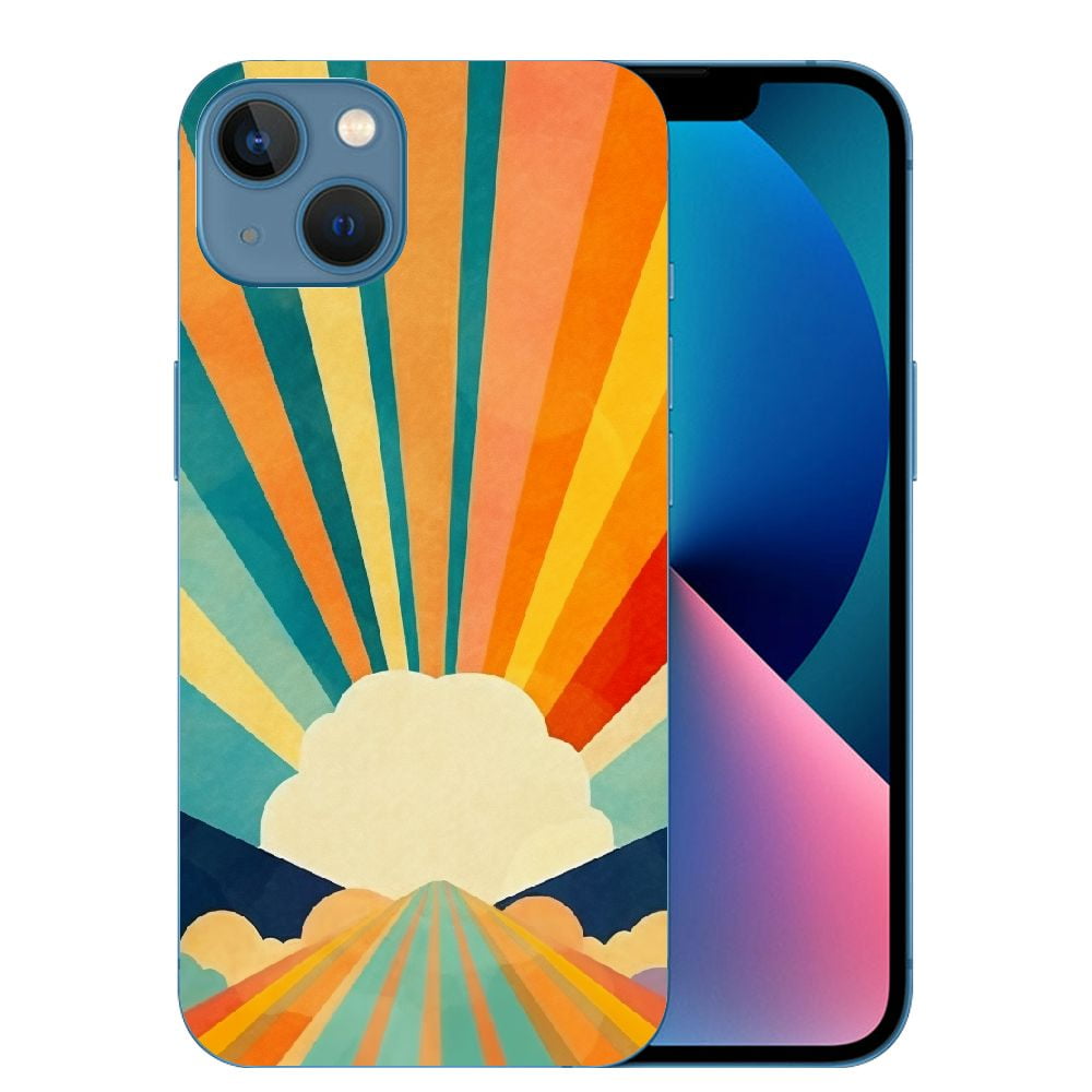 COMIO iPhone 15 Pro Boho Retro Sun Art Vintage Sunrise Minimal Trendy ...