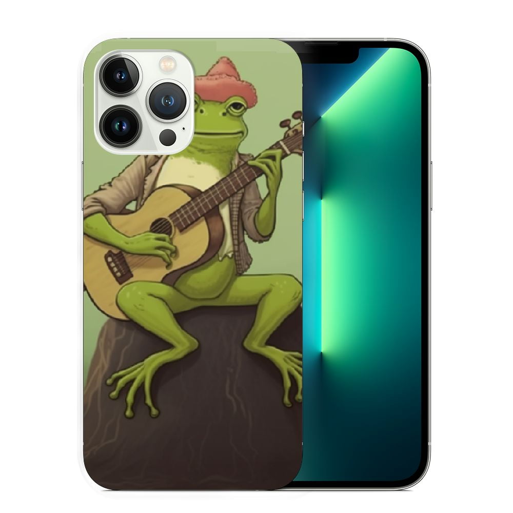 COMIO iPhone 15 Pro Max Cottagecore Frog - Cute Frog Playing Banjo on ...