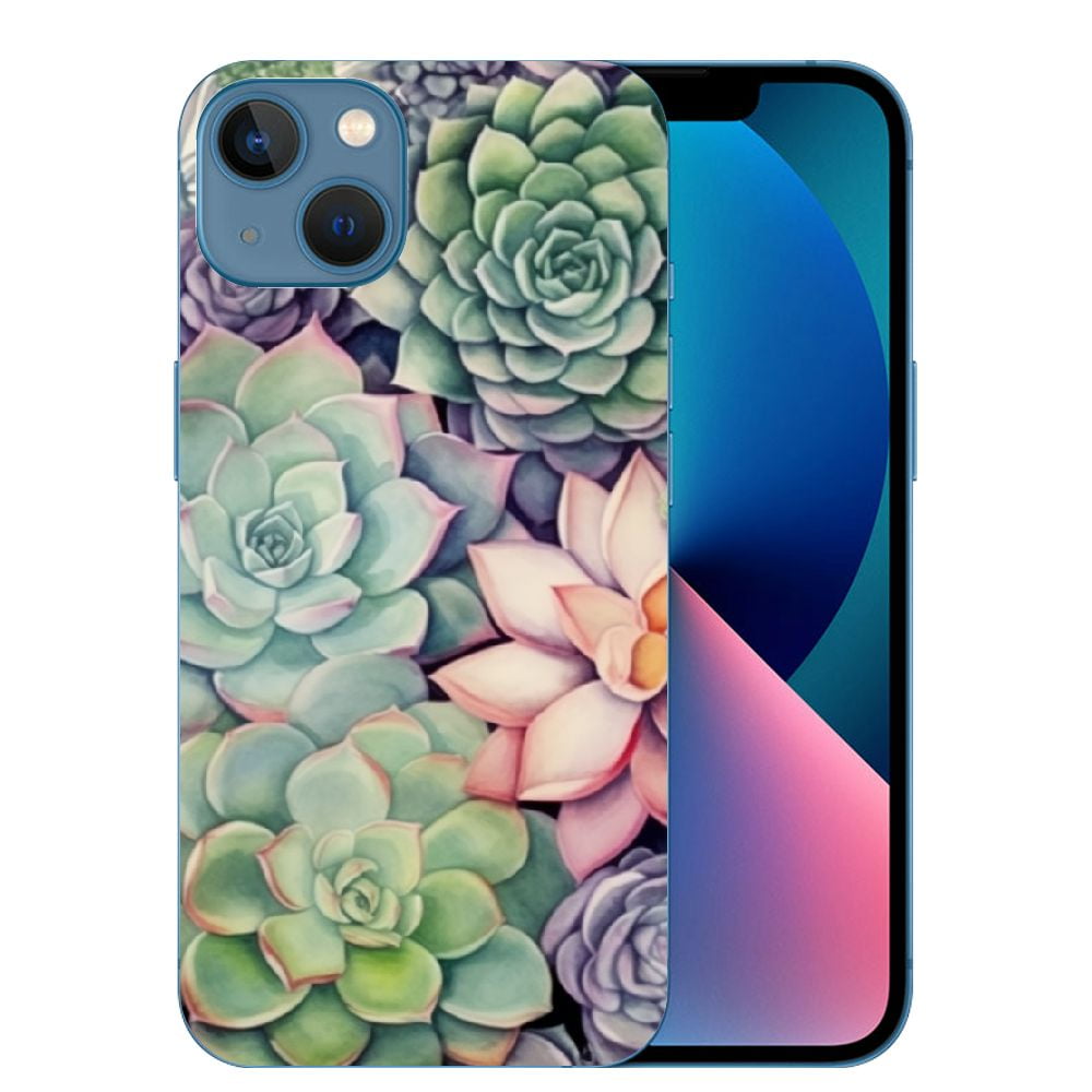 COMIO iPhone 15 Succulent with Watercolor Aesthetic Succulents Case ...