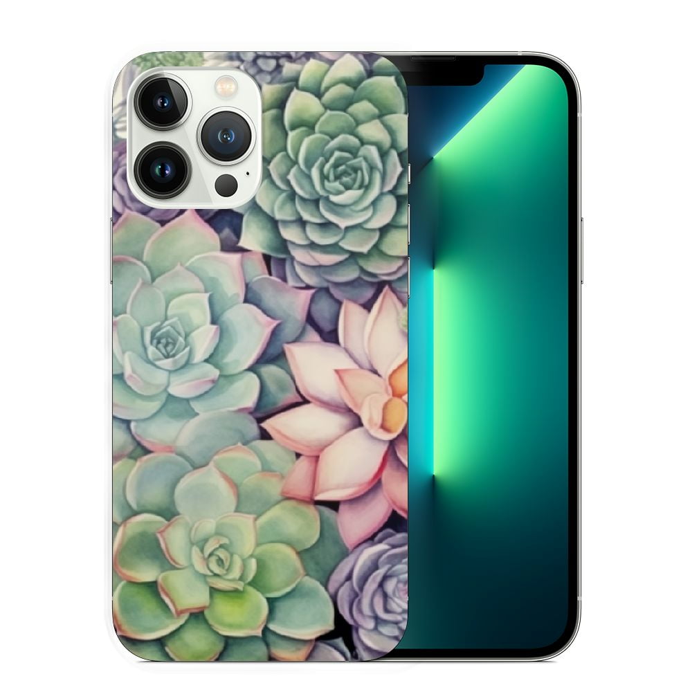 COMIO iPhone 15 Succulent with Watercolor Aesthetic Succulents Case ...