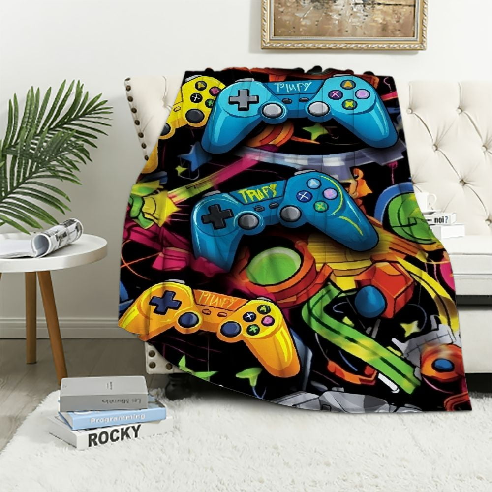 COMIO lirs Bedding Gaming Throw Blanket Super Soft, Gamer Gift for ...