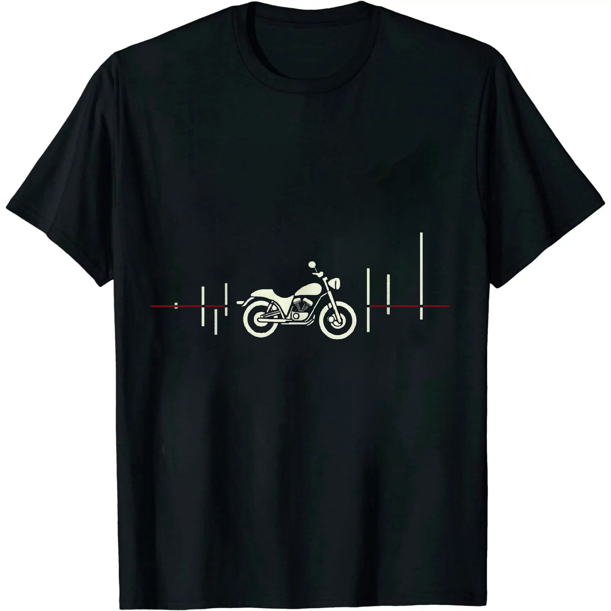 COMIO motorcycle heartbeat for motorcyclist and biker T-Shirt - Walmart.com