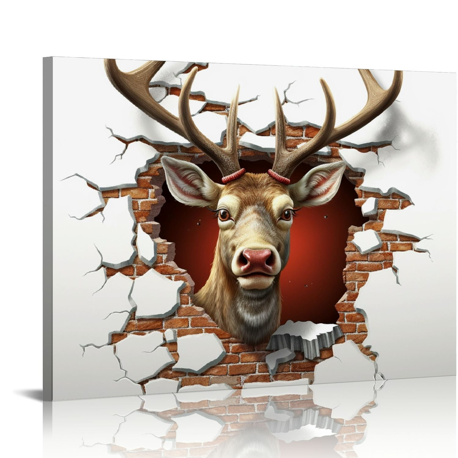 COMIO sechars Vintage Farmhouse Canvas Wall Art Deer Paintings Decor ...