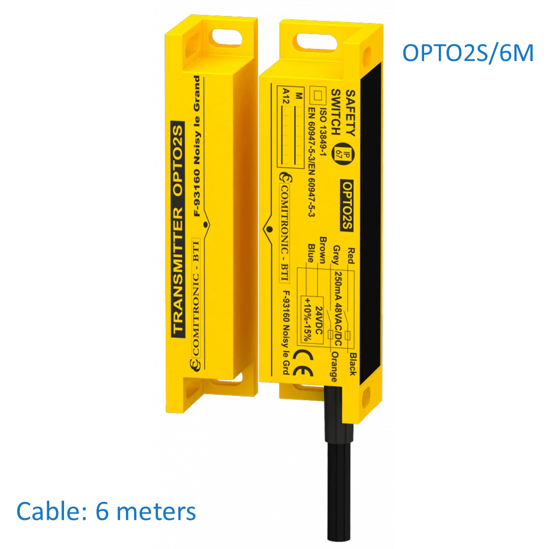 COMITRONIC-BTI Miniature Safety Switch Contactless Encoded Sensor, Article Number: OPTO2S/6M ...