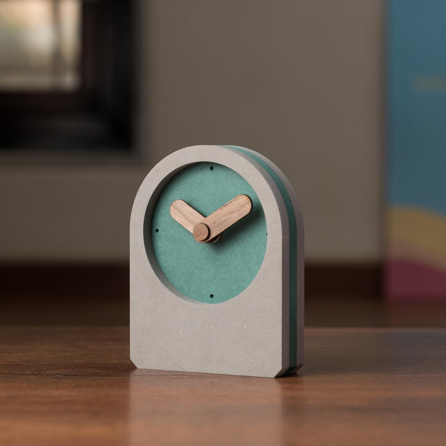 COMMA Haze Desk Shelf Clock Size 13cm X 10cm 511inch X 393 Wooden ...