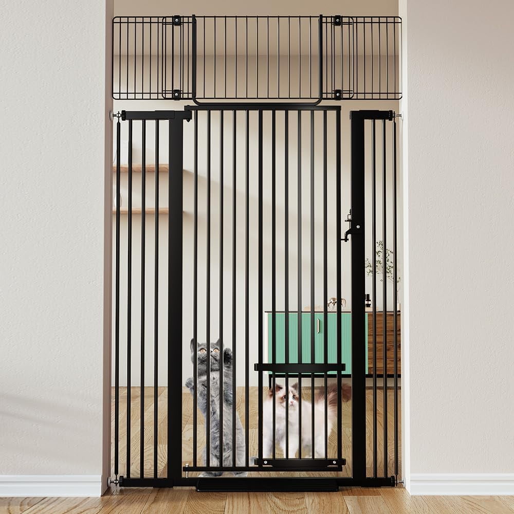 COMOMY 71" Extra Tall Pet Gate for Cats, 29.5-40.6" Extra Wide Cat Gate ...