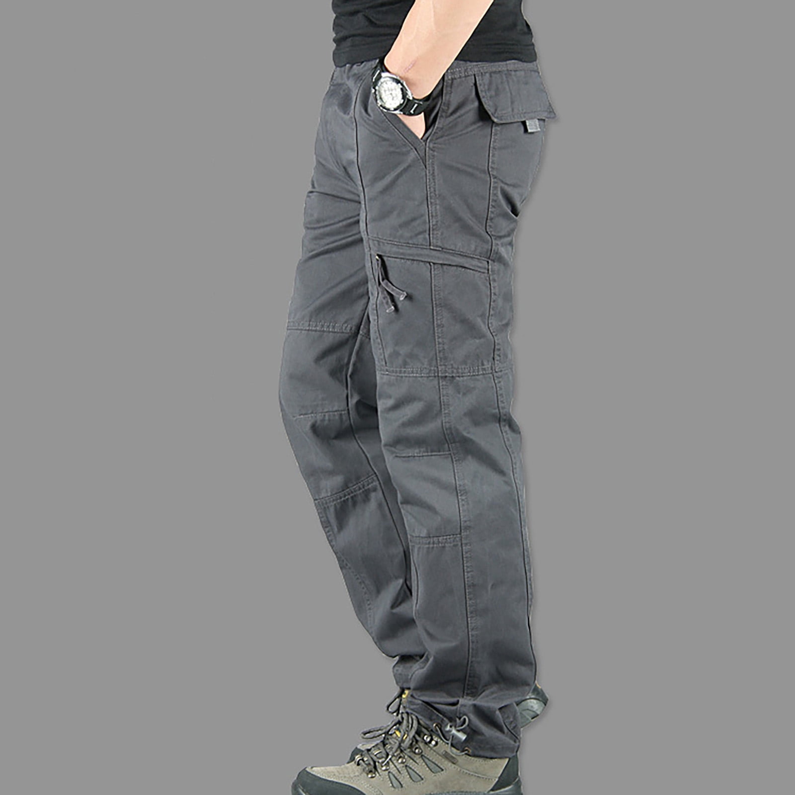 COMOREBI Cargo Pants for Men Pants Slim Multi Pocket Straight Trousers ...