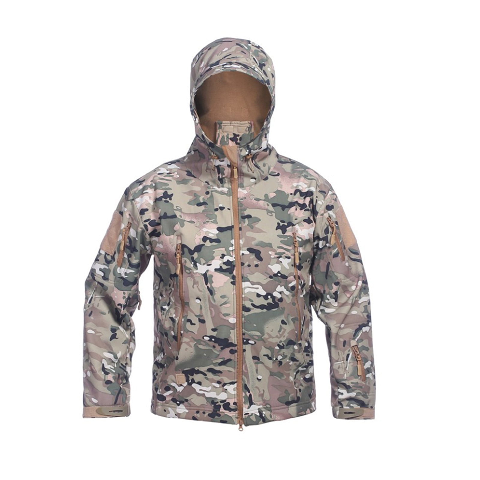 COMOREBI Jackets for Men Warm Fleece Soft Shell Outdoor Mens Camouflage ...