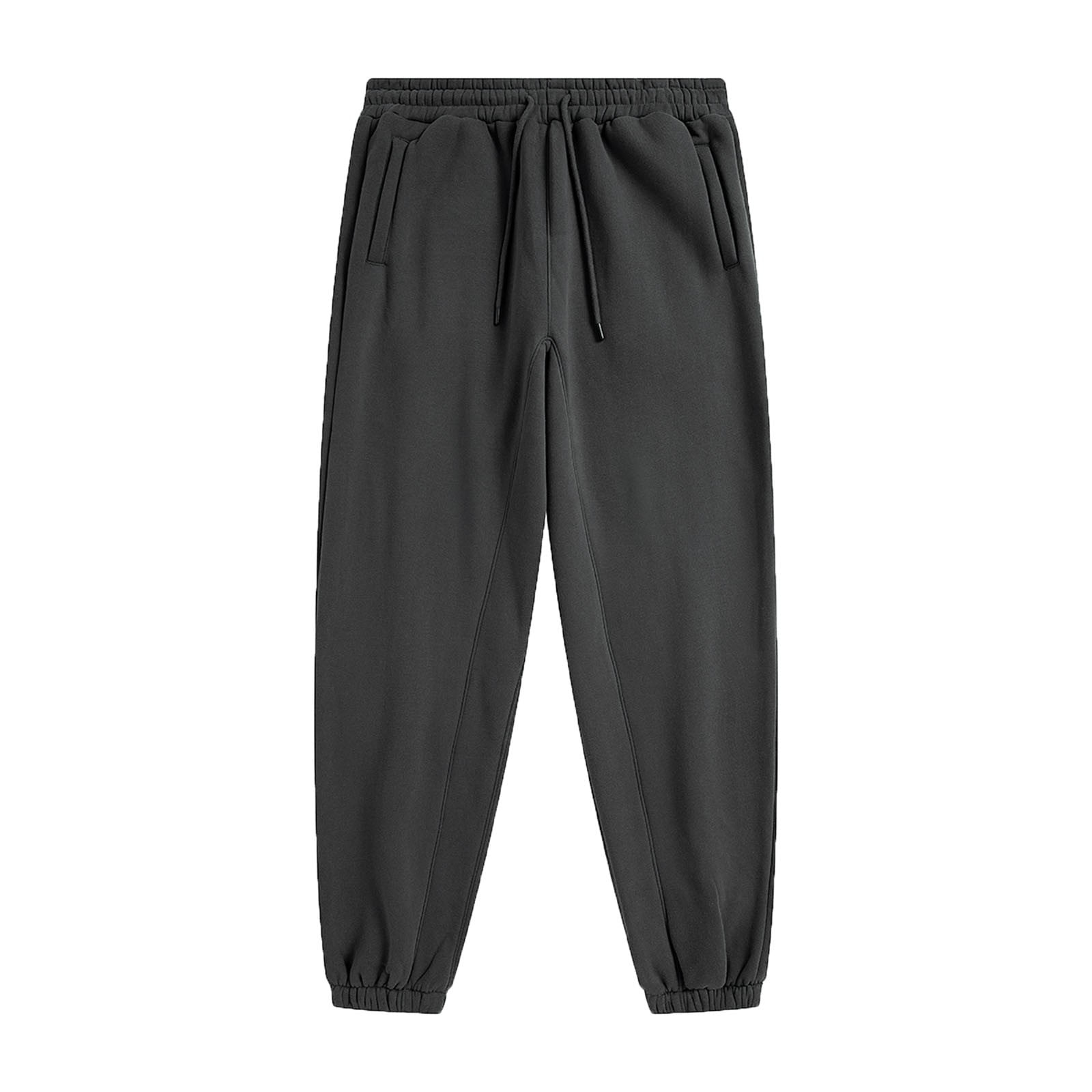 COMOREBI Men's Solid Color Casual Ankle Drawstring Pants Full Length ...