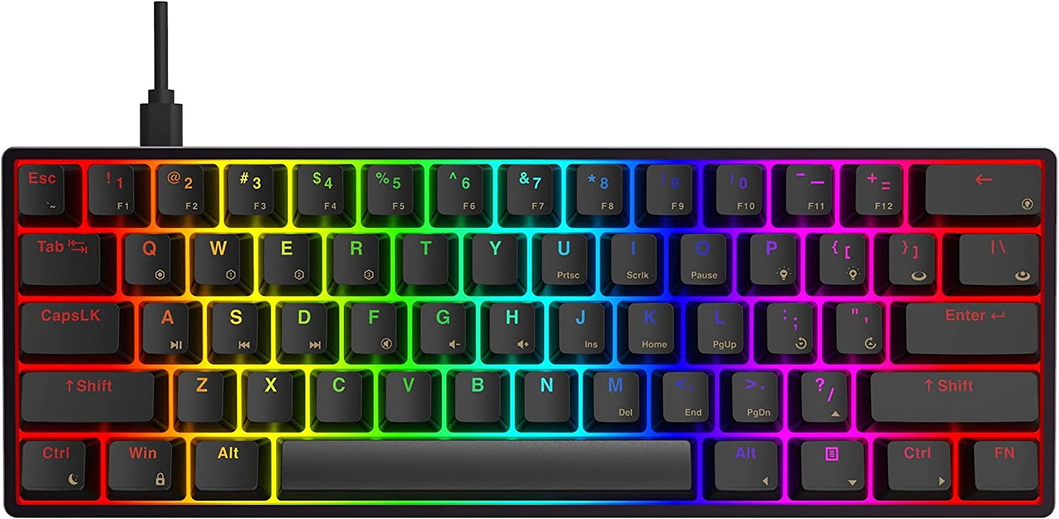 COMPACT LAYOUT】: The keyboard only features 61 keys, but it still has a ...